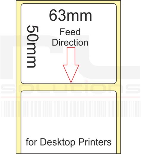 63mm X 50mm Direct Thermal Labels Right Label Solutions