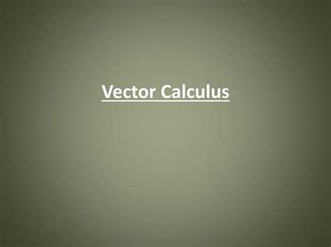 gradient divergence and curl of function ppt