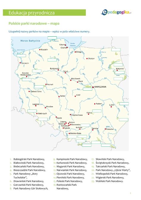 Karty pracy na Europejski Dzień Parków Narodowych ePedagogika