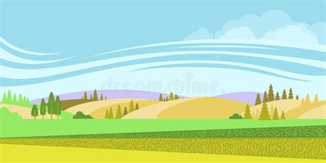 农村的横向 传染媒介与领域的自然背景 向量例证 插画 包括有 草甸 背包 地产 农村 自然 晒裂 115129881