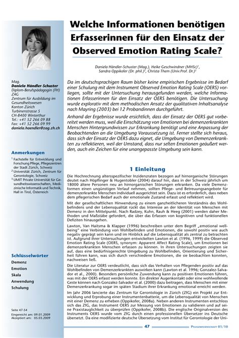 Pdf What Information Is Required For Those Using The Observed Emotion