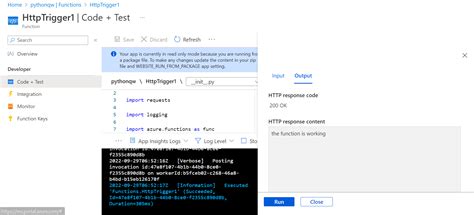 Azure Function Written In Python In Vs Code Works Fine On Local Test But Doesnt Work On Azure