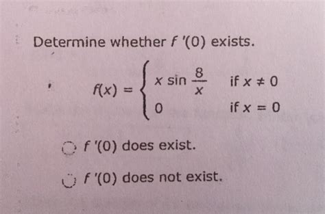 Solved Determine Whether F Exists F Does Exist Chegg