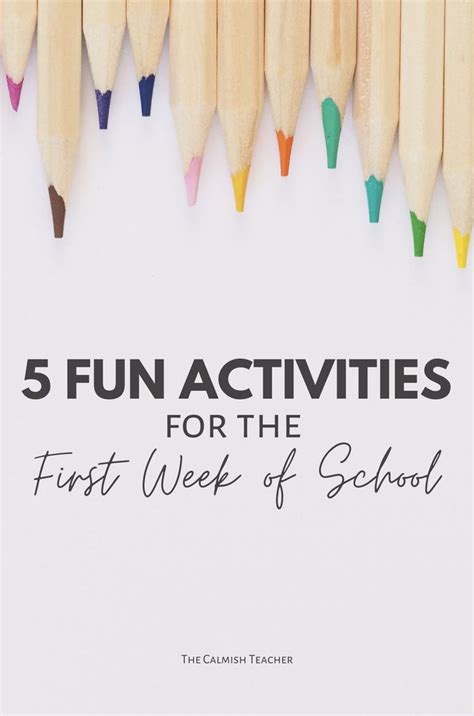 5 Fun Activities For Unforgettable First Week Fun Activities
