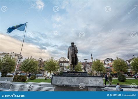 Statue Dedicated To Ibrahim Rugova First President Of The Republic Of