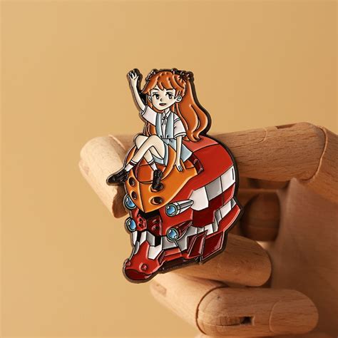 Neon Genesis Evangelion Pilot Asuka Chibi Enamel Pin Distinct Pins