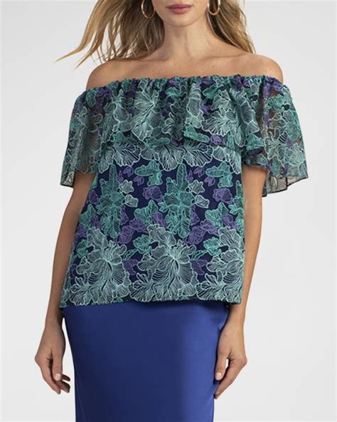 Fitted Lace Top Neiman Marcus