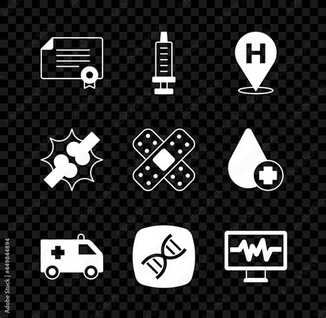 Set Certificate Template Syringe Location Hospital Ambulance Car