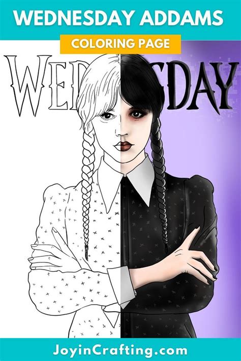 Wednesday Addams Coloring Page In 2023 Wednesday Addams Coloring
