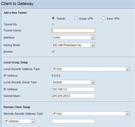 Configure Single Client To Gateway Virtual Private Network VPN On RV And RV VPN Router