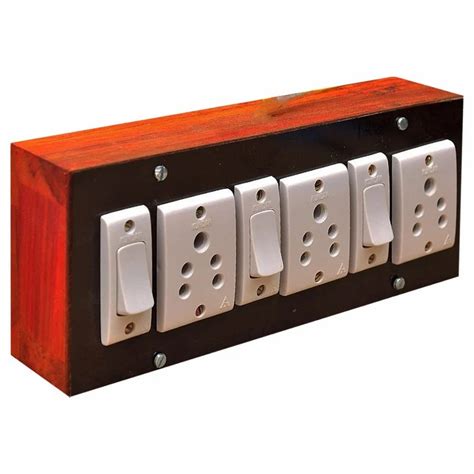 Woodplastic 3 Plus 3 Wooden Electrical Switch Box Rectangle At Rs 385