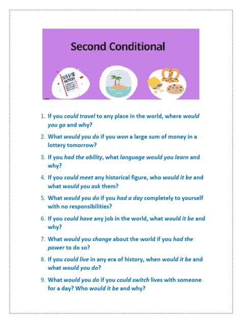 2nd Conditional Pdf Young Adult