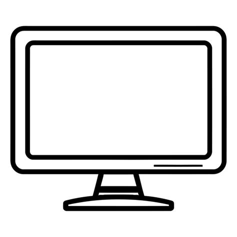 Simple Line Art Illustration Of A Computer Monitor Perfect For Website Design Presentations Or