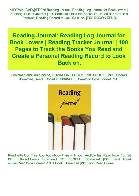 Download Pdf Reading Journal Reading Log Journal For Book Lovers