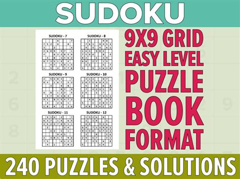 Easy 9x9 Sudoku 240 Puzzles Teaching Resources