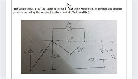 Solved Q The Circuit Show Find The Value Of Output V Chegg