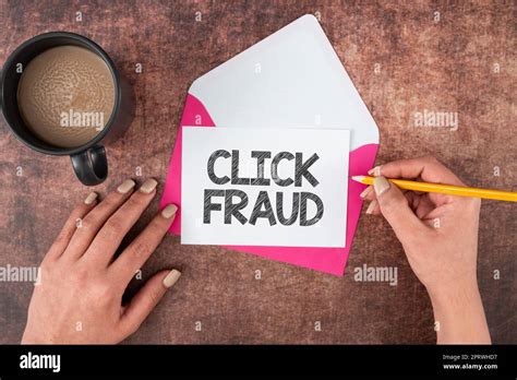 Handwriting Text Click Fraud Internet Concept Practice Of Repeatedly