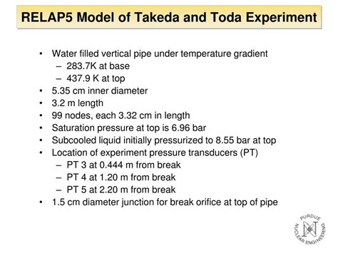 Ppt Relap5 Analysis Of Two Phase Decompression And Pressure Wave