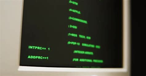 Retro Pc With Loading Code Console Programmer Making Scripts Green