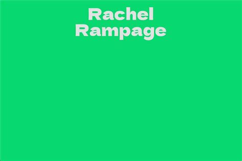 Rachel Rampage Telegraph