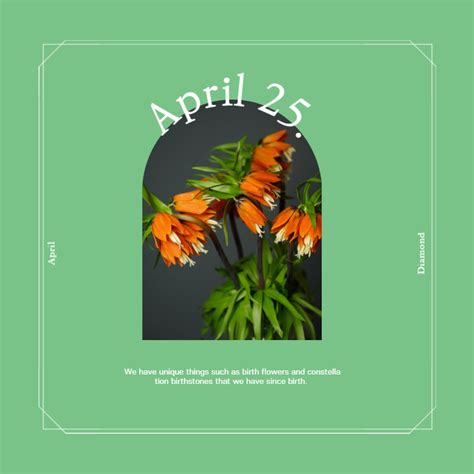 4월 25일 탄생화 탄생석 탄생목 탄생컬러 별자리