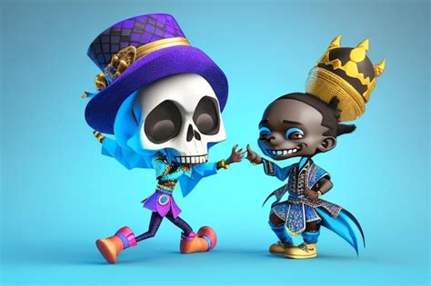Premium Ai Image Voodoo Concept Art Calavera Spooky
