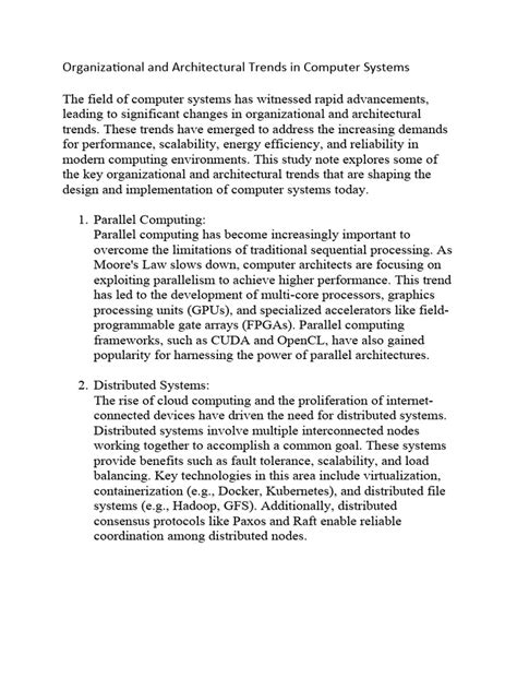 organizational and architectural trends in computer systems pdf