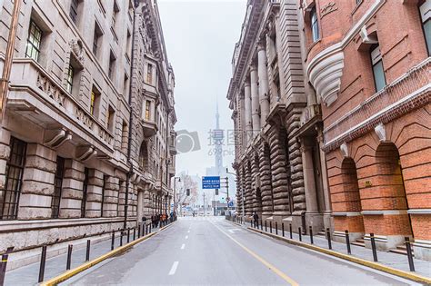 上海国外设计建筑空阔道路高清图片下载 正版图片500217928 摄图网