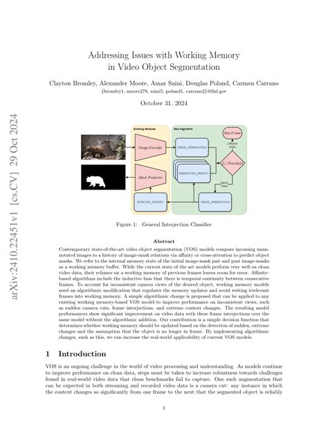 Pdf Addressing Issues With Working Memory In Video Object Segmentation