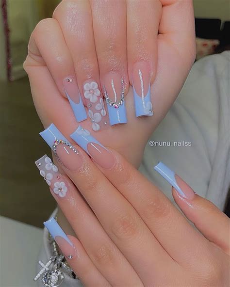 Womenhair Linktree Long Square Acrylic Nails Spring Acrylic Nails