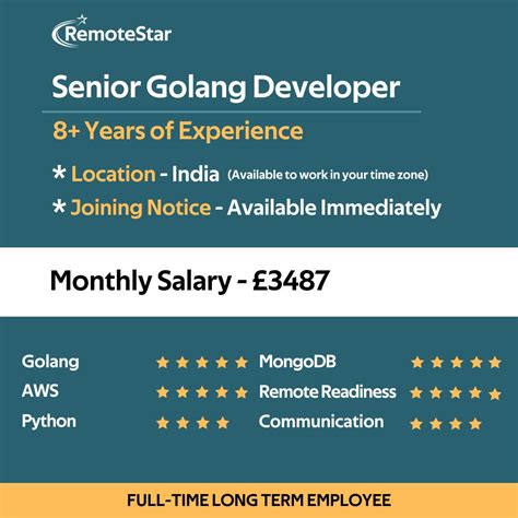 Remotestar On Linkedin Seniorgolangdeveloper Golang Go