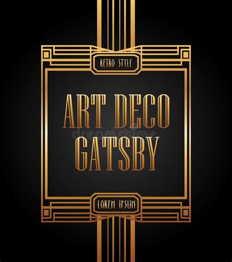 Art Deco Element Gatsby Design Stock Illustration Illustration Of Lined Decorative 69430665