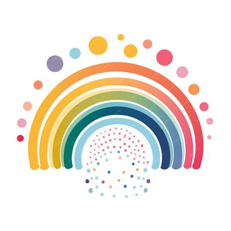 Premium Photo There Is A Rainbow With Dots And Dots On It Generative Ai