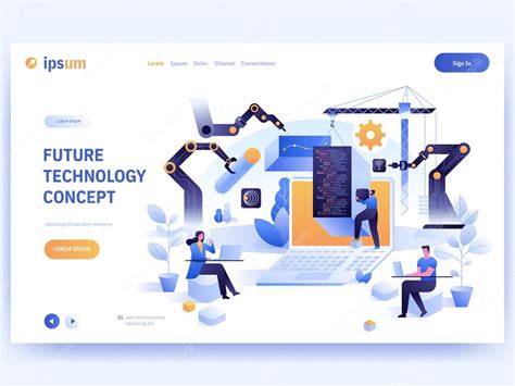 Premium Vector Future Technology Concept Banner Template