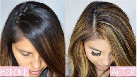 Roots Touch Up With Cap At Home Highlights Youtube Hair