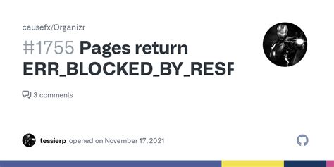 Pages Return Errblockedbyresponse · Issue 1755 · Causefxorganizr