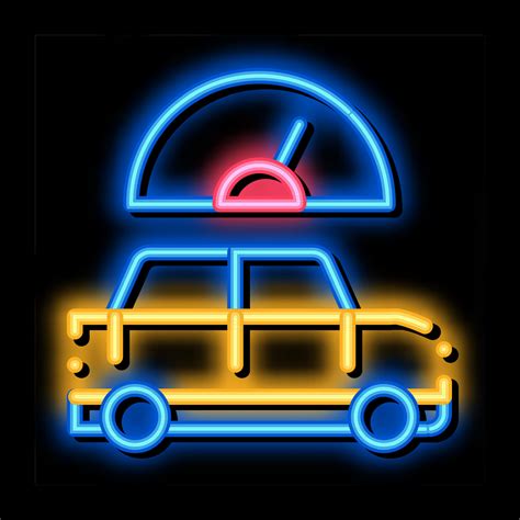 Car Speedometer Neon Glow Icon Illustration 17791880 Vector Art At Vecteezy