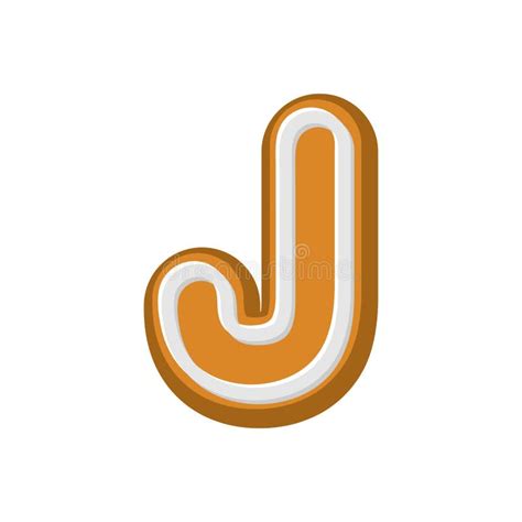 Letter J Gingerbread Peppermint Honey Cake Font Cookies Alphabet