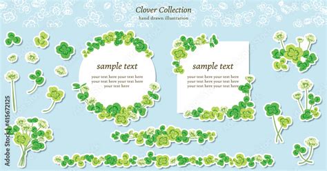 クローバーイラスト素材セット Stock Vector Adobe Stock