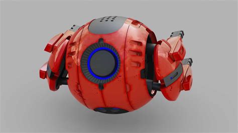 Ball Droid R 166 Rigged 3d Model Rigged Cgtrader