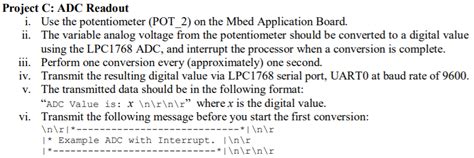 Solved Use NXP OM ARM Mbed LPC Development Board Chegg Com