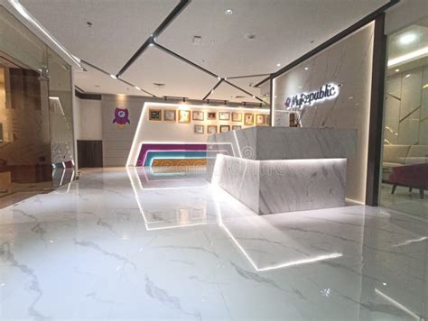 Indonesia Nov 2023 Myrepublic Lobby Office Editorial Stock Image