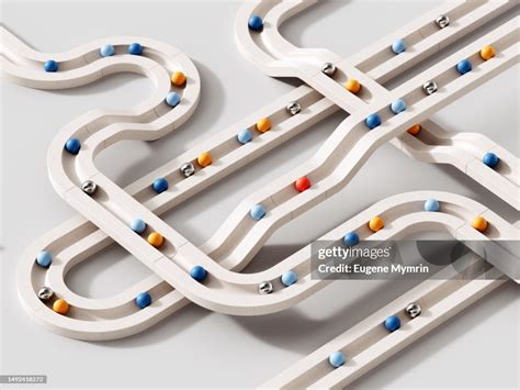 3d Image Of Rolling Objects Along A Path The Concept Of Choice High Res