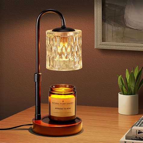 Uandhome Candle Warmer Lampcrystal Flower Candle Wax Warmer With
