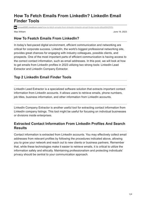 ppt how to fetch emails from linkedin linkedin email finder tools 1 powerpoint presentation