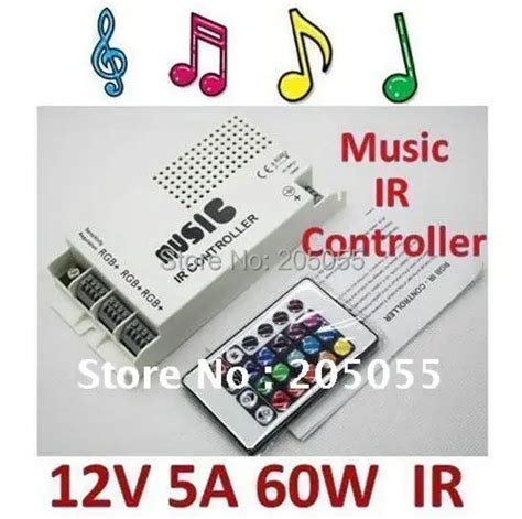 IR Music Controller Sound Sensitive LED Control Channels For LED Strip RGB Color Changing