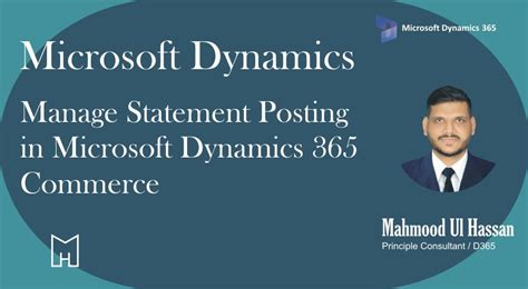 Manage Statement Posting In Microsoft Dynamics 365 Commerce Mahmood Ul Hassan