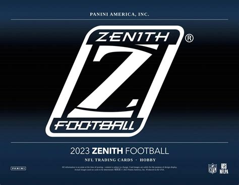 2023 Panini Zenith Football Hobby Box Da Card World
