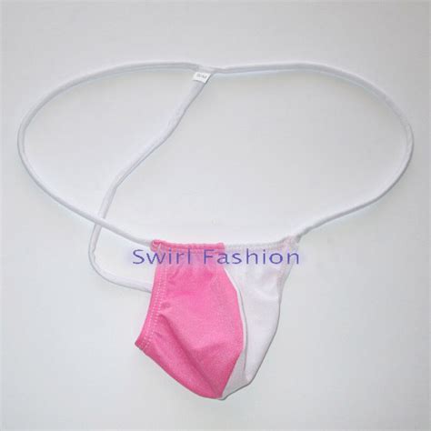 K485 Mens Sexy String Thong T Back Mini Swimsuit Pinkwhiteのebay公認海外通販