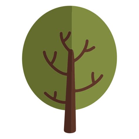Design Png E Svg De Ícone De árvore Redondo Plano Para Camisetas